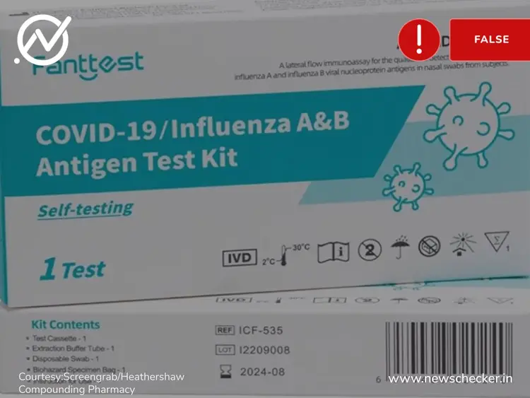 Covid And Flu Are Not The Same Disease, "Combo Test Kit" Image Viral ...