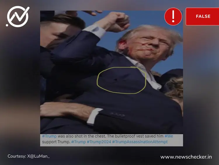 Donald Trump Shot: Viral Image Does Not Show Hole In Republican ...