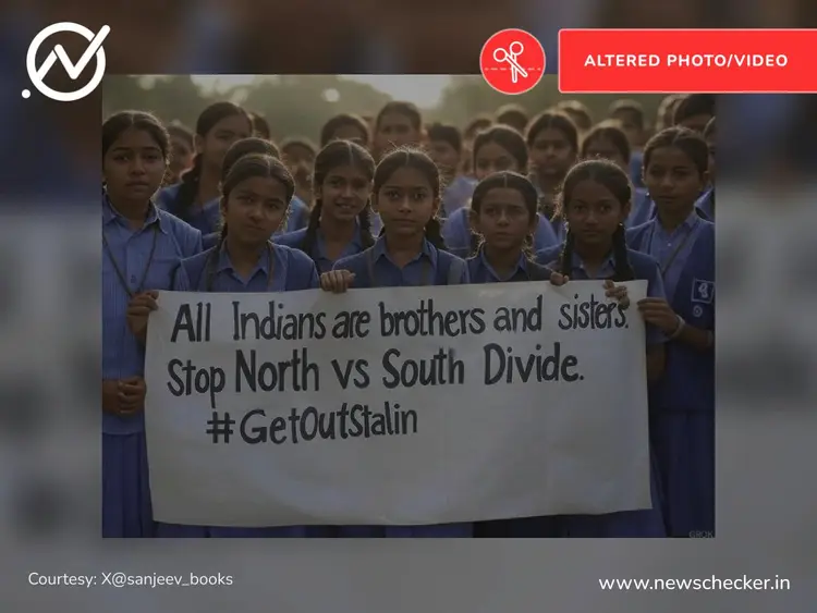 Fact Check: AI-Generated Image Of Students Holding #GetOutStalin Poster ...