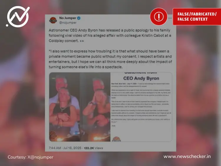 Fact Check: Coldplay Kiss Cam Controversy: Viral ‘Apology Letter’ By ...