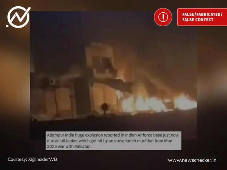Fact Check: Pak Munition Causes Fire At Adampur Air Base? No, Here’s ...