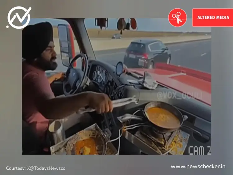 Does This Video Show Driver Cooking Inside Truck Moments Before ...