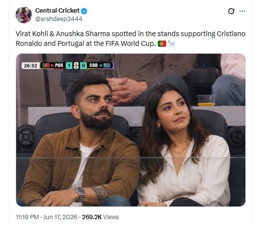 FIFA World Cup 2026: Viral Photo Of Virat Kohli And Anushka Sharma At ...
